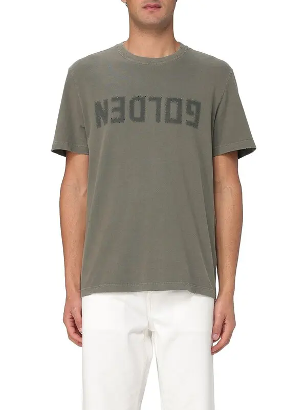 GOLDEN GOOSE T-shirt With Logo - Olive