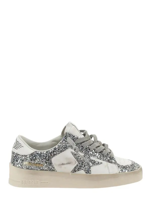 GOLDEN GOOSE Glitter Sneakers - Silver