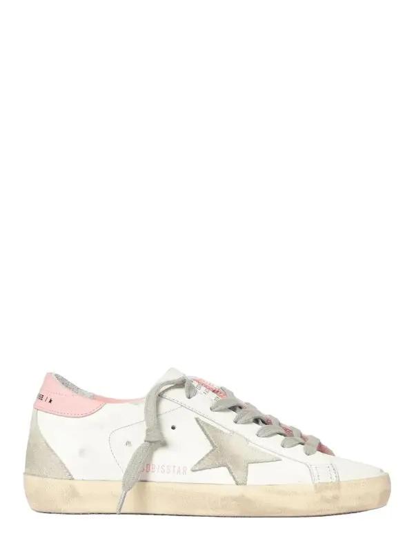 GOLDEN GOOSE Super-star Classic Distressed Leather Sneakers - White
