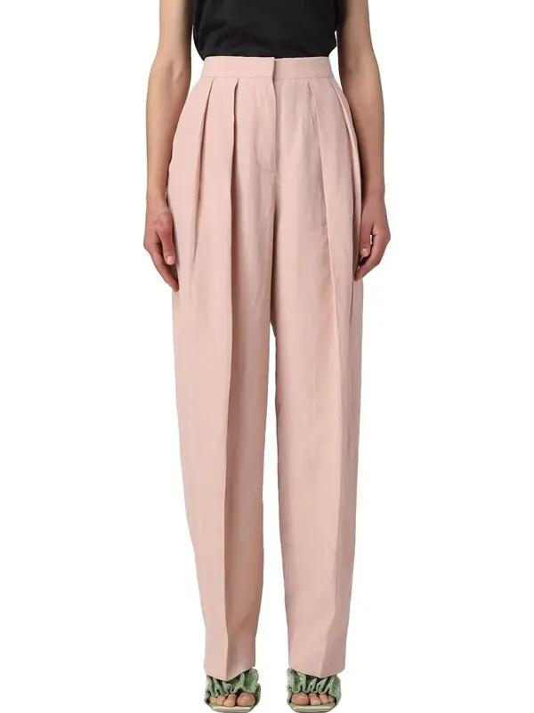 Stella McCartney Pleated Wide-leg Trousers - Pink