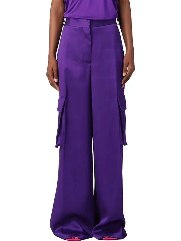 Versace Satin Cargo Pants - Violet