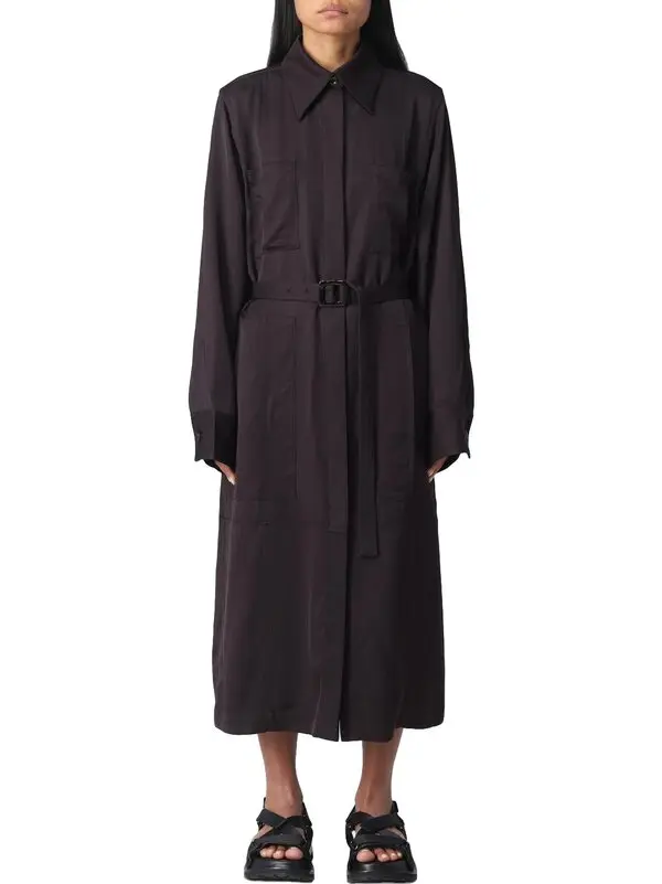 JIL SANDER Midi Shirt Dress - Brown