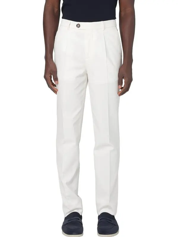 Brunello Cucinelli Tailored Gabardine Pants - White