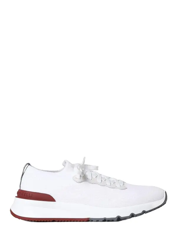 Brunello Cucinelli Cotton Knit Sneakers - White