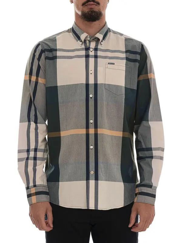 Barbour Cotton Shirt With Vintage Check Pattern - Ecru