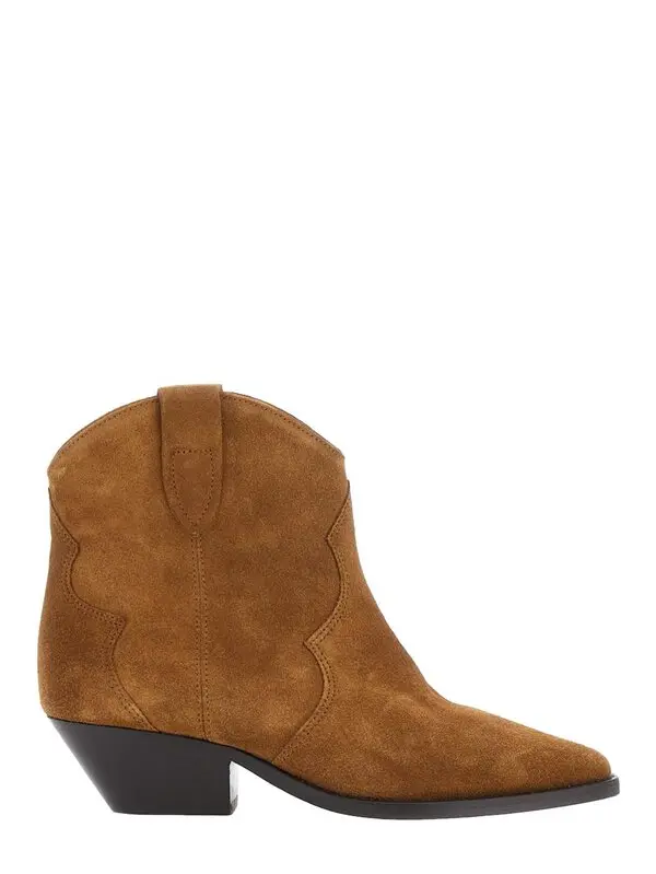 Isabel Marant Étoile Dewina Ankle Boots In Suede - Cocoa