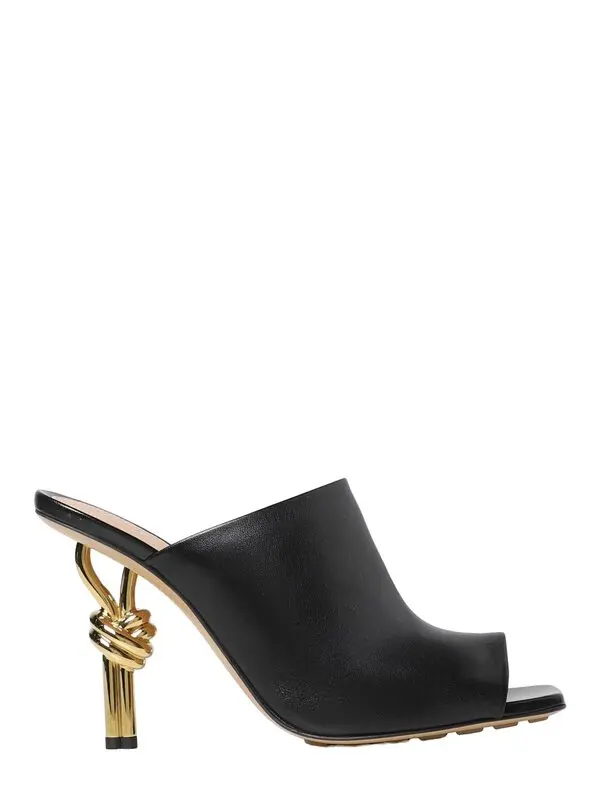 Bottega Veneta Knot Mules In Leather - Black