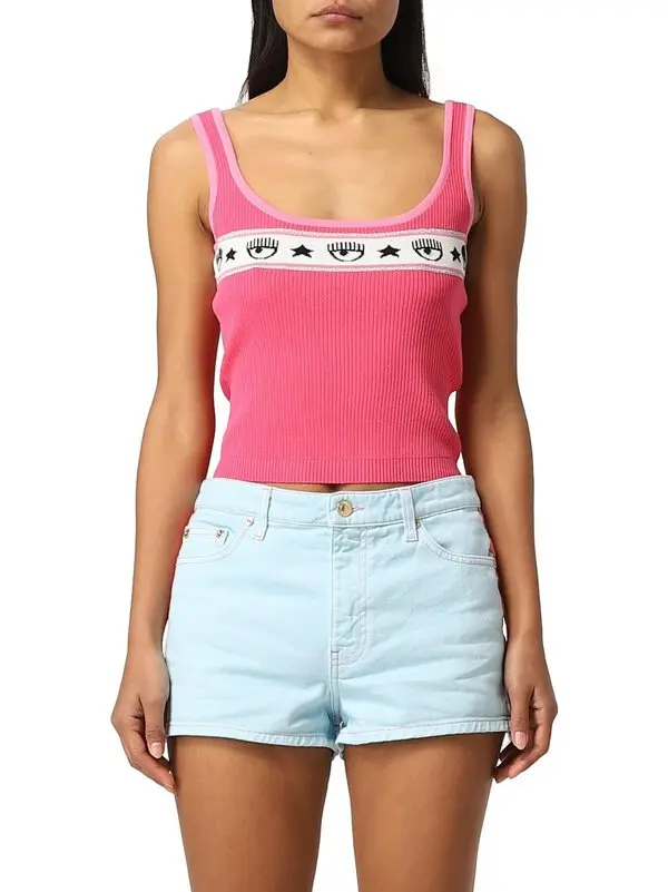 CHIARA FERRAGNI Logomania Band Tank Top - Pink