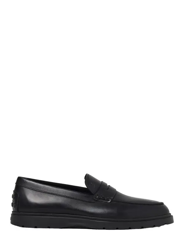 TOD'S Smooth Calfskin Leather Loafers - Black