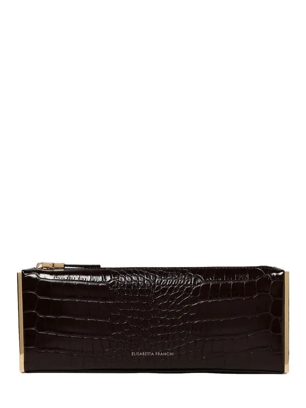 Elisabetta Franchi Clutch - Brown