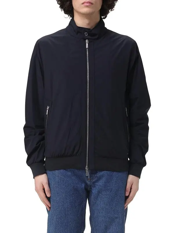 MOORER Polyester Bomber Jacket - Blue