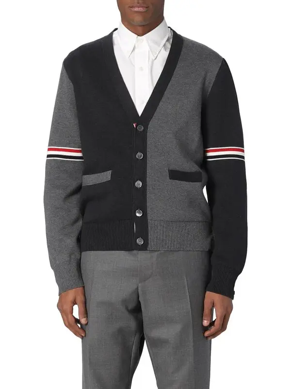 Thom Browne Cotton Cardigan - Grey