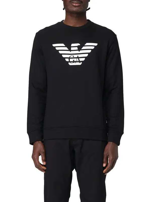 Emporio Armani Sweatshirt In Cotton Blend - Black 1