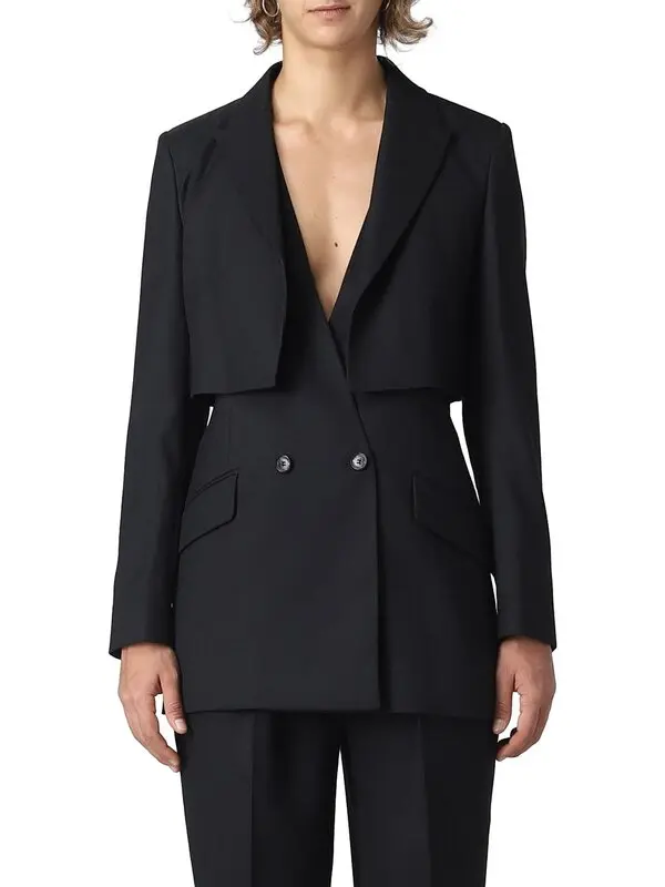 Karl Lagerfeld Double Breasted Jacket - Black