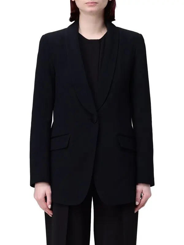Emporio Armani Blazer In Viscose Blend - Black