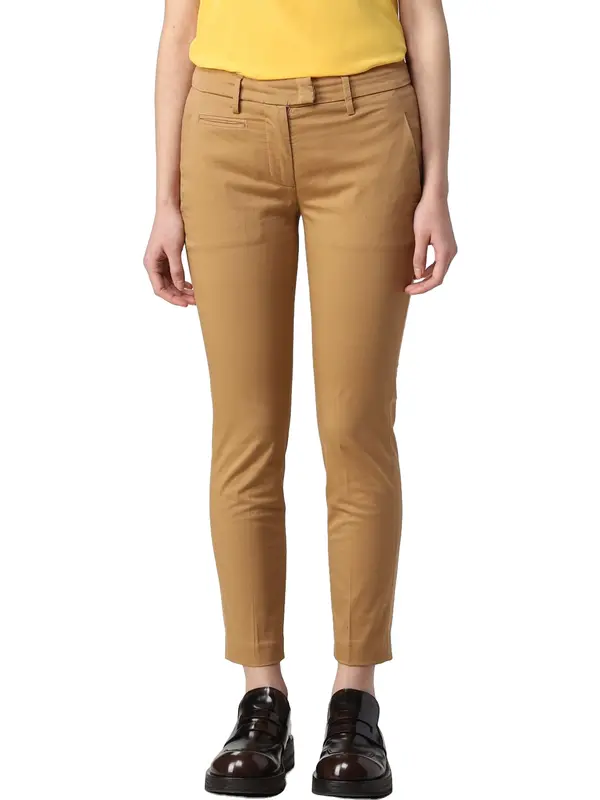 DONDUP Cotton Pants - Leather