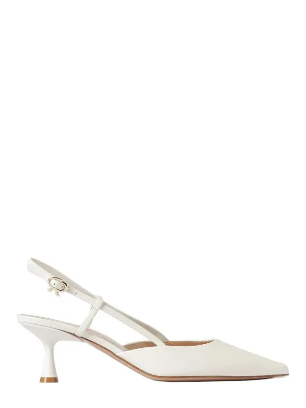 GIANVITO ROSSI Pointed Slingback Pumps - White