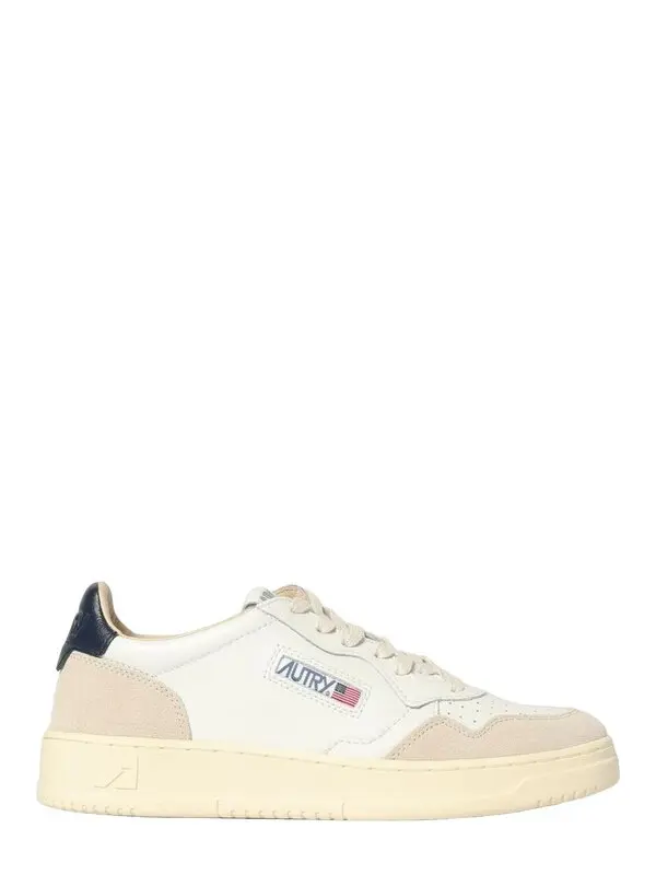 AUTRY Medalist Bicolour Leather And Suede Trainers - Blue