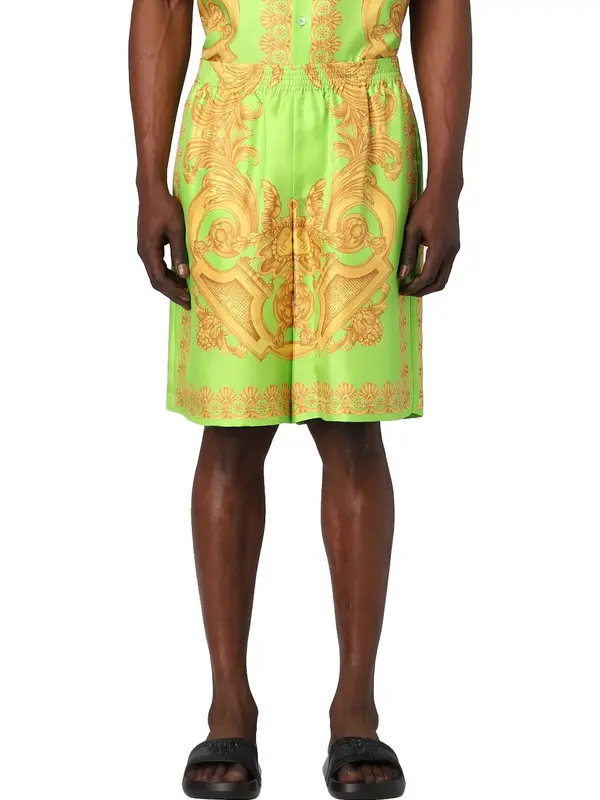 Versace Silk Shorts - Green