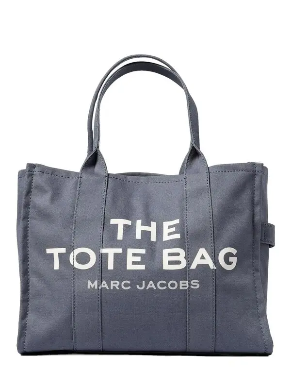 Marc Jacobs The Tote Bag In Canvas With Jacquard Logo - Blue