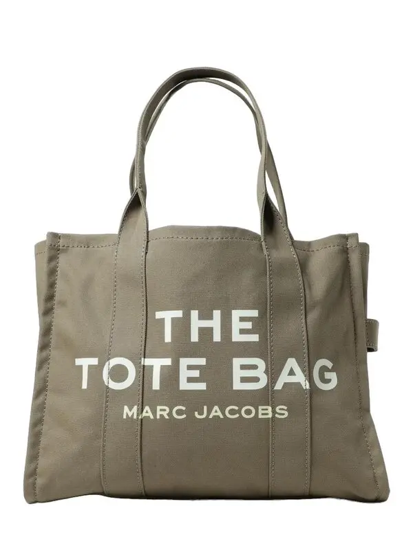 Marc Jacobs The Tote Bag In Canvas With Jacquard Logo - Green