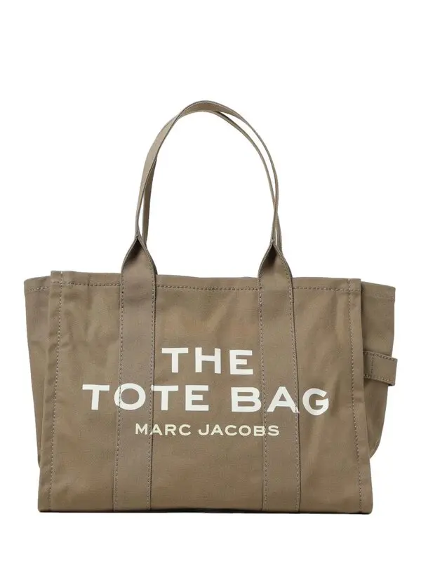 Marc Jacobs The Tote Bag In Canvas With Jacquard Logo - Green