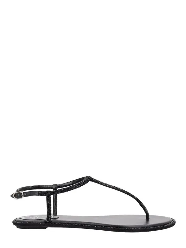 Rene Caovilla Embellished Heeled Sandals - Black