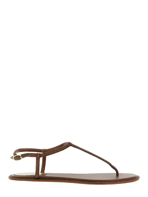 Rene Caovilla Heeled Sandal - Brown