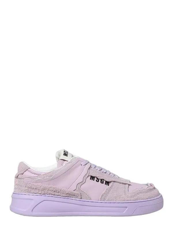 MSGM X Acbc Leather Sneakers - Lilac