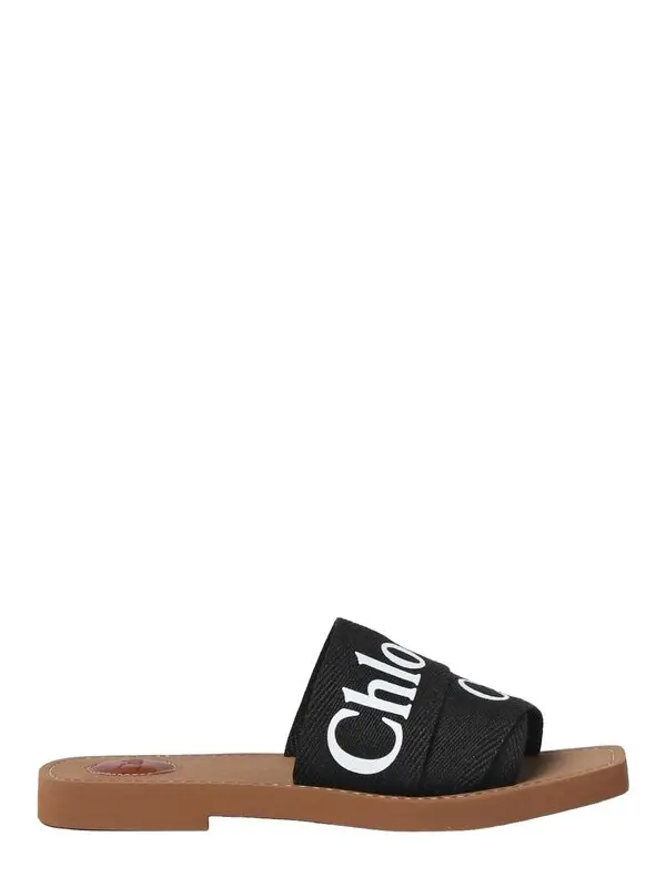 Chloé Fabric Sliders - Black