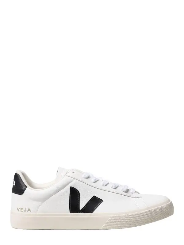 VEJA Grained Leather Sneakers - White