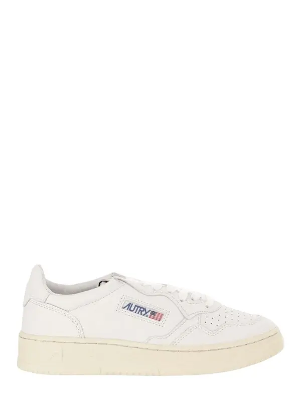 AUTRY Medalist Leather Lace-up Sneakers - White