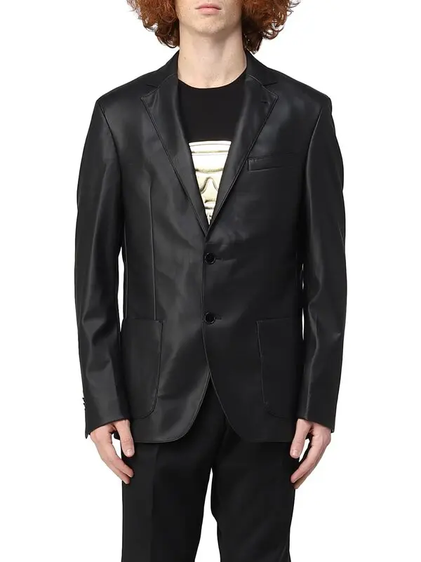 Karl Lagerfeld Tailored Leather Jacket - Black
