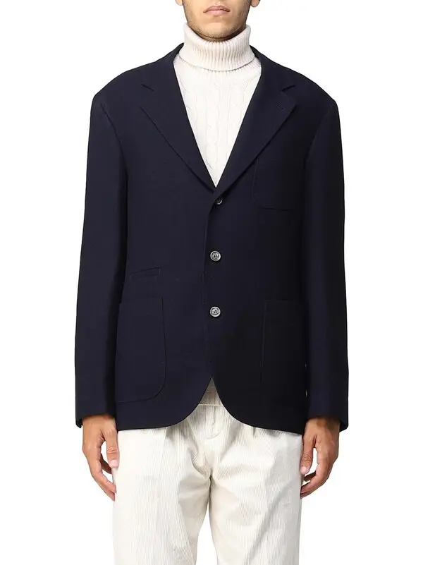 Brunello Cucinelli Cashmere And Silk Jacket - Blue