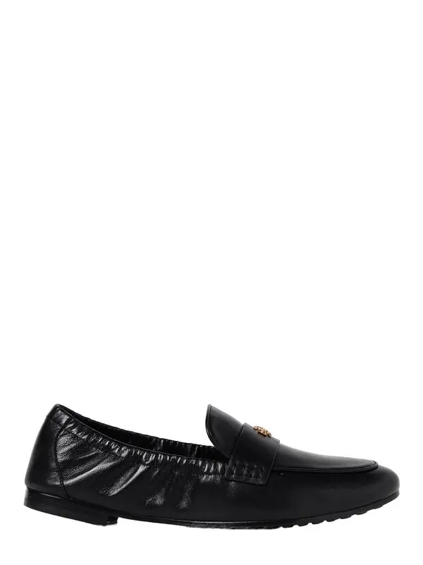 Tory Burch Leather Moccasins - Black