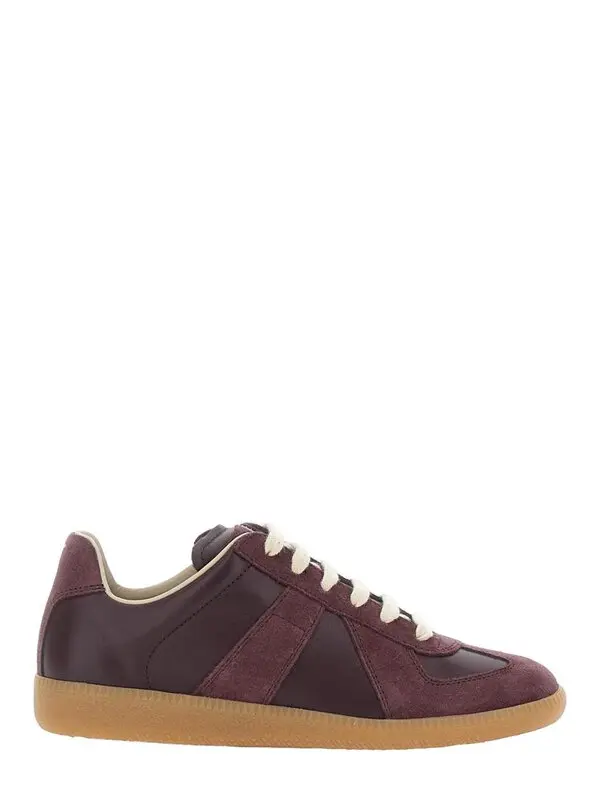 MAISON MARGIELA Leather And Suede Sneakers - Brown