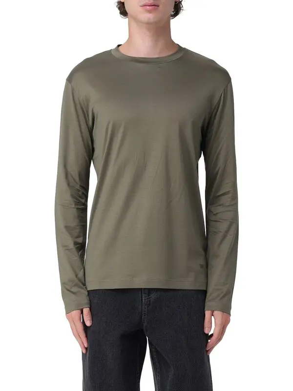 Emporio Armani Cotton And Lyocell T-shirt - Green