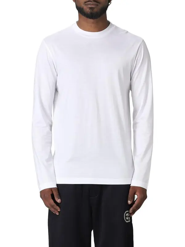 Emporio Armani Cotton And Lyocell T-shirt - White