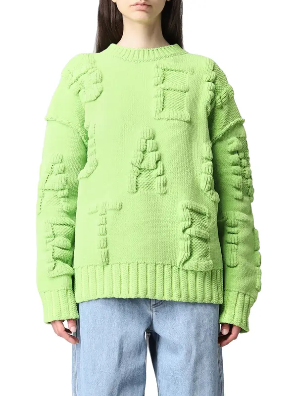 Bottega Veneta Nylon Sweater With Embossed Logo - Green