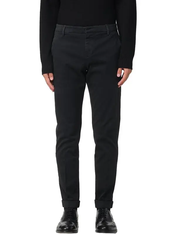 DONDUP Straight Leg Trousers - Black