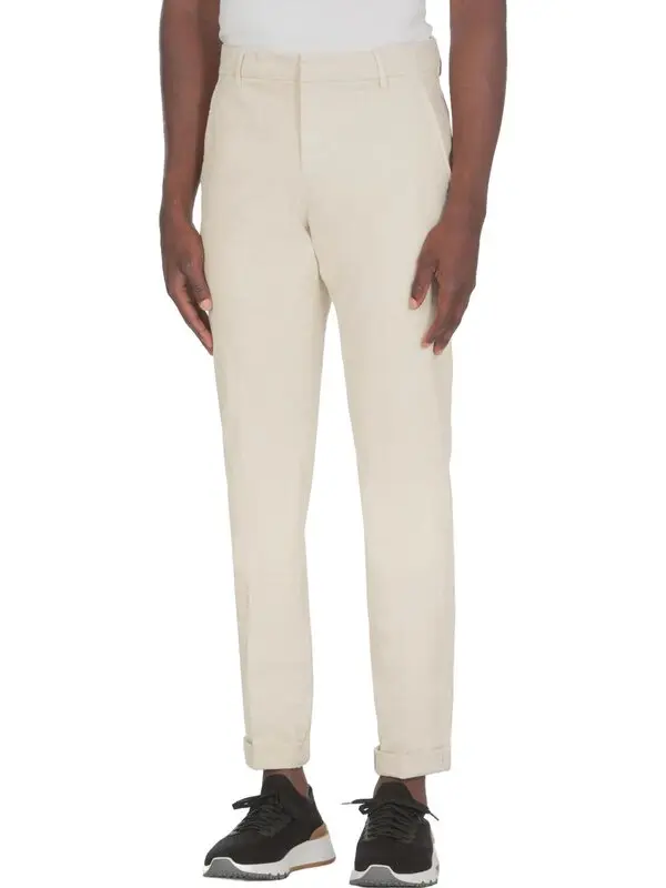 DONDUP Pants In Stretch Cotton - Ivory