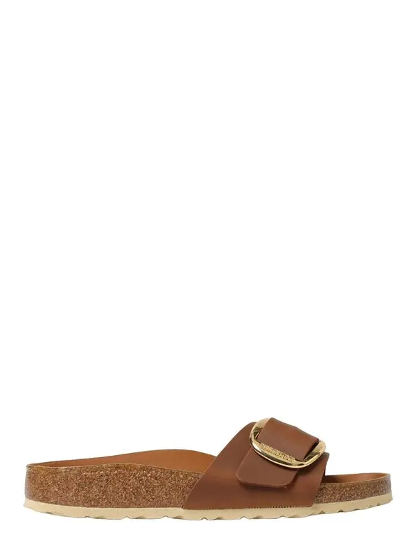 BIRKENSTOCK Heeled Sandal With Buckle Detail - Brown