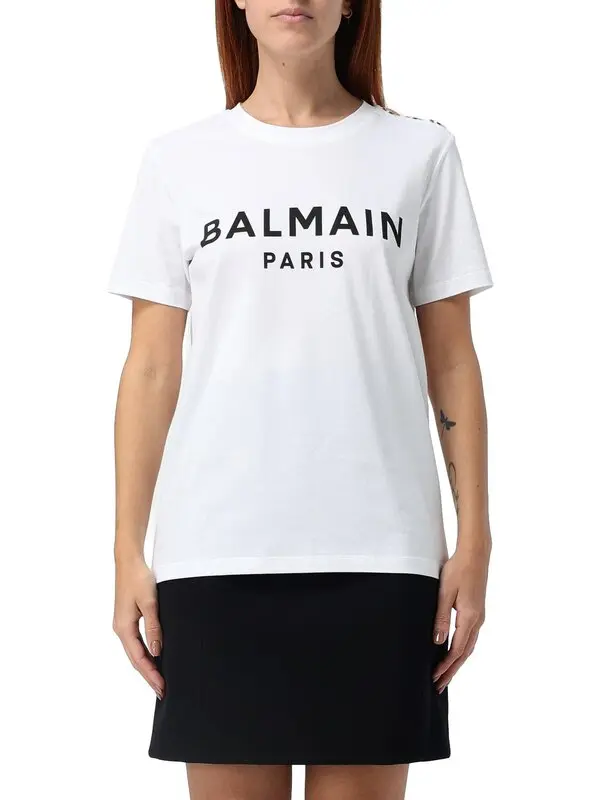 Balmain Logo T-shirt - White