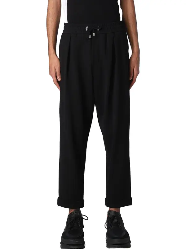 Balmain Stretch Fabric Trousers - Black