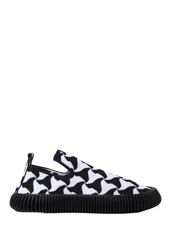Bottega Veneta Ripple Knit Jacquard Sneakers - Black