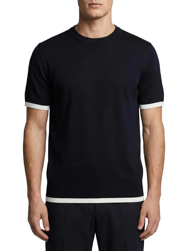 PAOLO PECORA Cotton Crew-neck Sweater - Blue