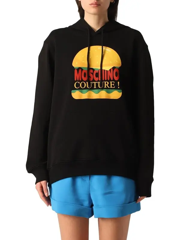 Moschino Hamburger Graphic Hoodie - Black