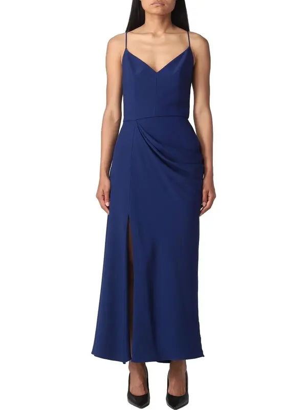 Alexander McQueen Viscose Blend Long Dress - Blue