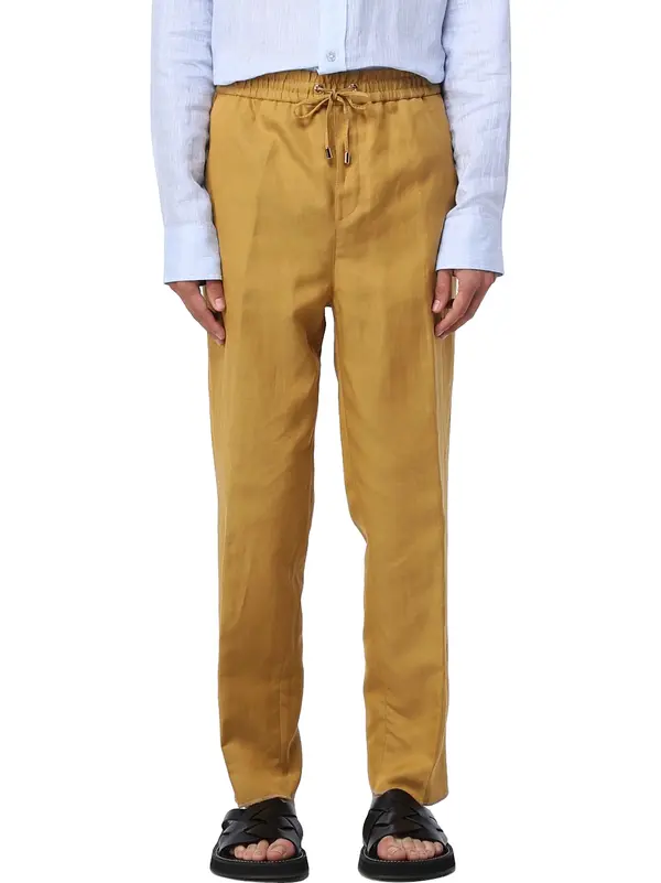 Etro Linen Blend Trousers - Ocher