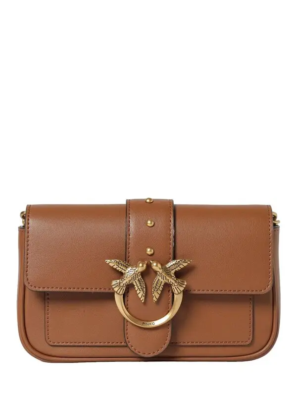 Pinko Mini Bag With Chain Strap - Brown